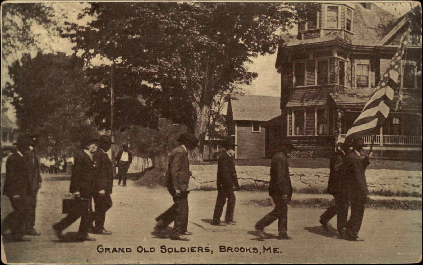 Brooks Maine ME Grand Old Soldiers Civil War Veterans 1911 Cancel ...