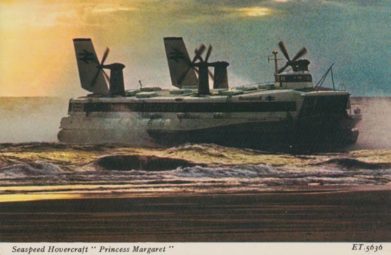 Princess Margaret Hovercraft Seaspeed Hovercraft 1970s Rare Postcard ...