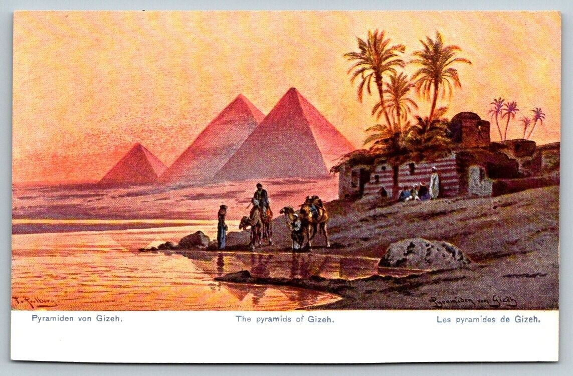 Egypt The Pyramids of Giza Postcard | Africa - Egypt, Postcard ...
