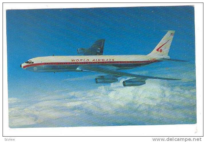 WORLD Airways Boeing 707 Jet Airplane , 50-70s | Topics ...