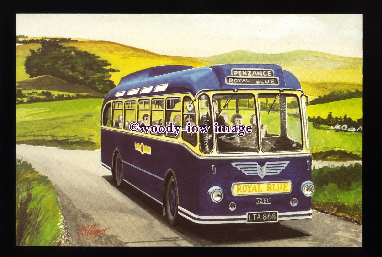 tm6630 - Royal Blue Bus No.1280 off to Penzance - Artist - G.S.Cooper ...