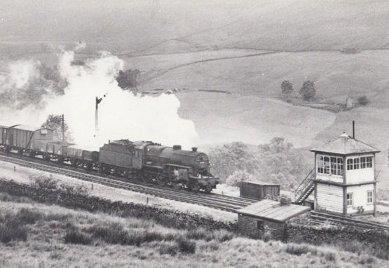 Engine 42771 Train at Yorkshire Dent Head Signal Box in 1962 Railway ...