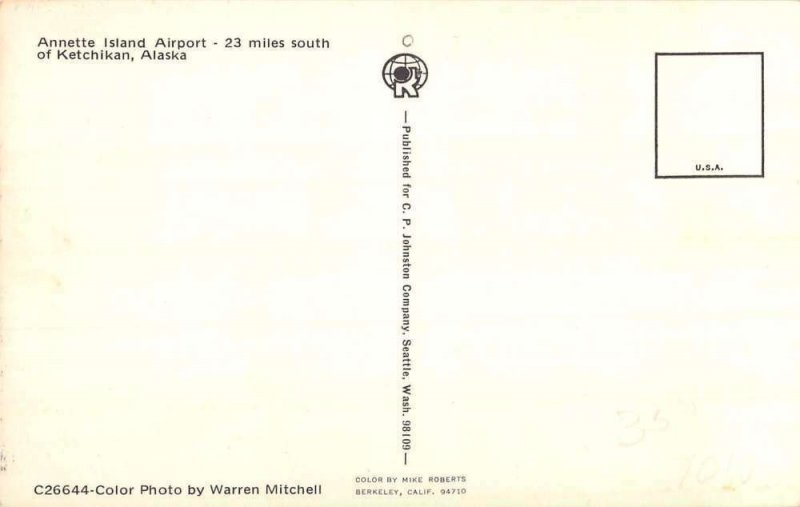 Ketchikan Alaska Annette Island Airport Birdseye View Vintage Postcard ...