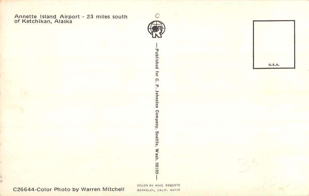 Ketchikan Alaska Annette Island Airport Birdseye View Vintage Postcard ...