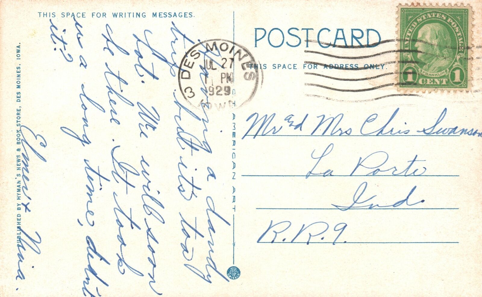 Vintage Postcard 1929 Des Moines From Sixth Avenue Bridge Des Moines ...