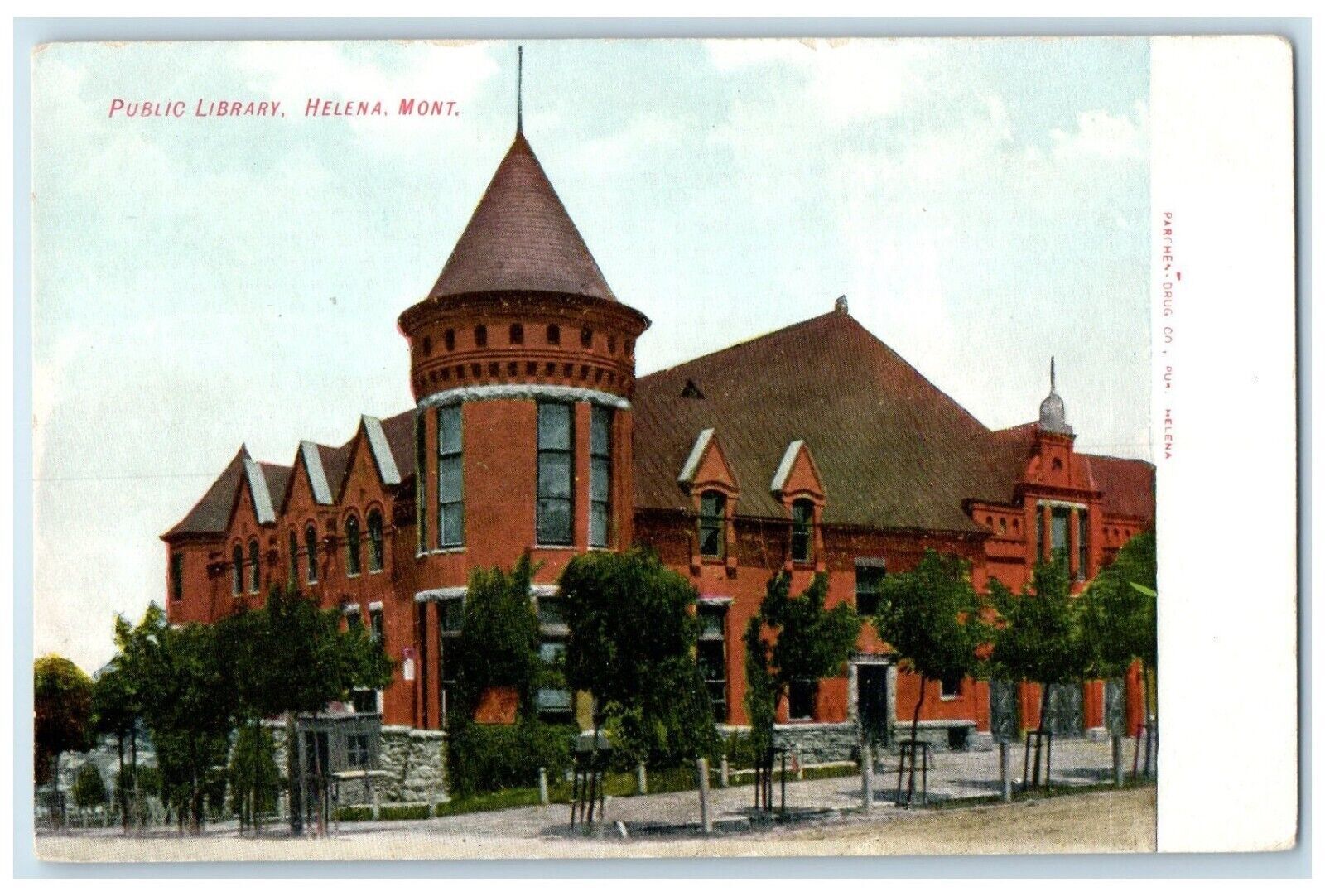 c1910 Public Library Exterior Building Helena Montana Vintage Antique ...