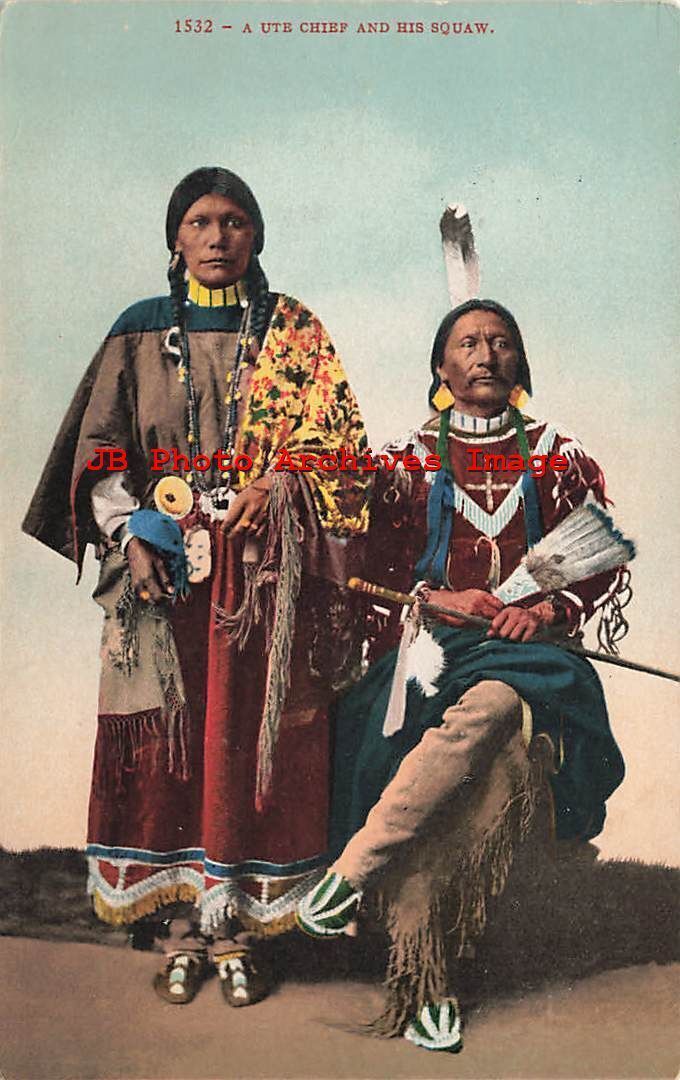 Native American Ute Indian Chief & His Wife, Doane, Edward H Mitchell ...