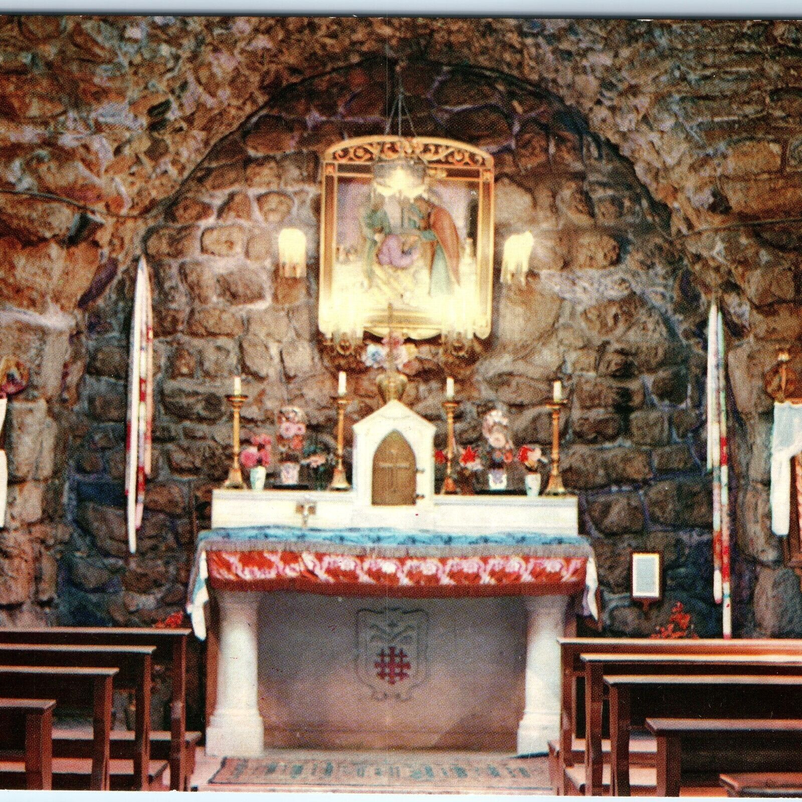 c1970s Damascus, Syria Chapel of Hanania Stone Arches Religious Icons ...