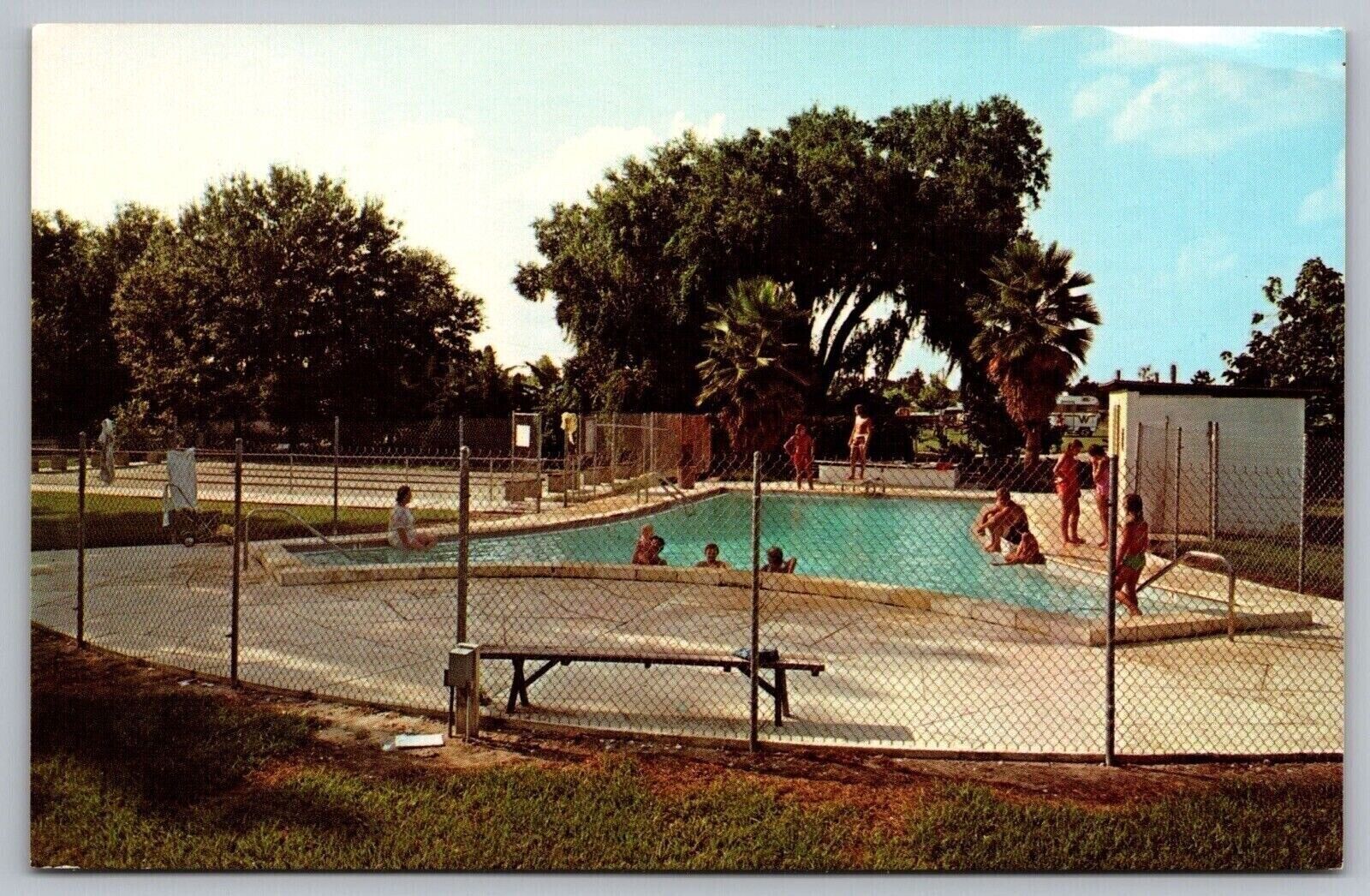 Dover Florida Green Acres Campground Swimming Pool Chrome UNP Postcard ...