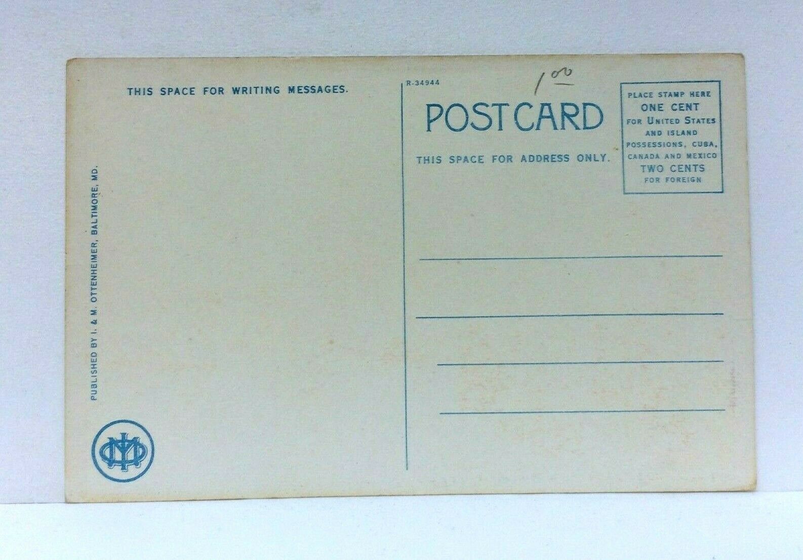 Baltimore Maryland Birds Eye View From Harbor At Night Vintage Postcard ...