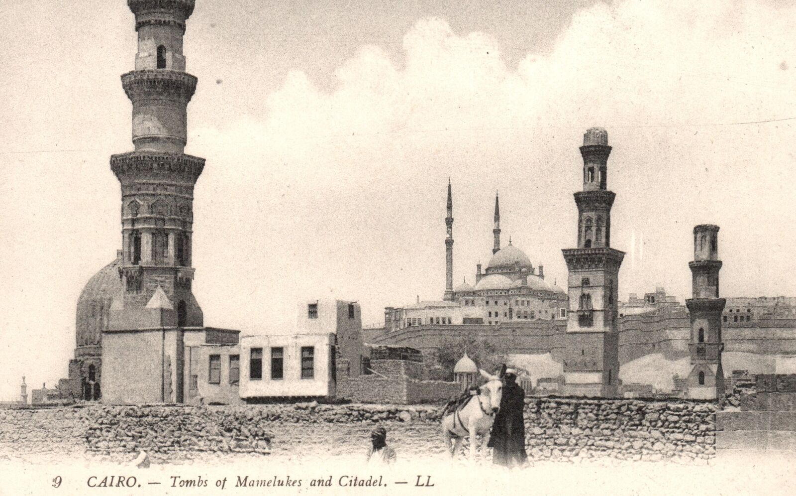 Vintage Postcard Cairo Tombs of Mamluks and Citadel Architectural ...