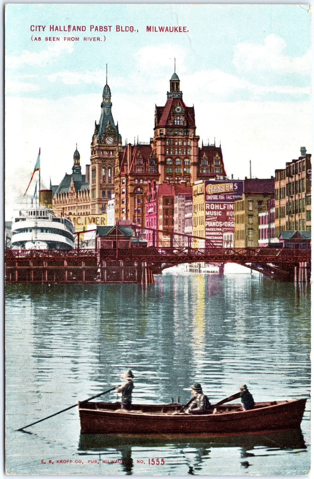 Vintage Postcard the City Hallfand Pabst Building in Milwaukee ...