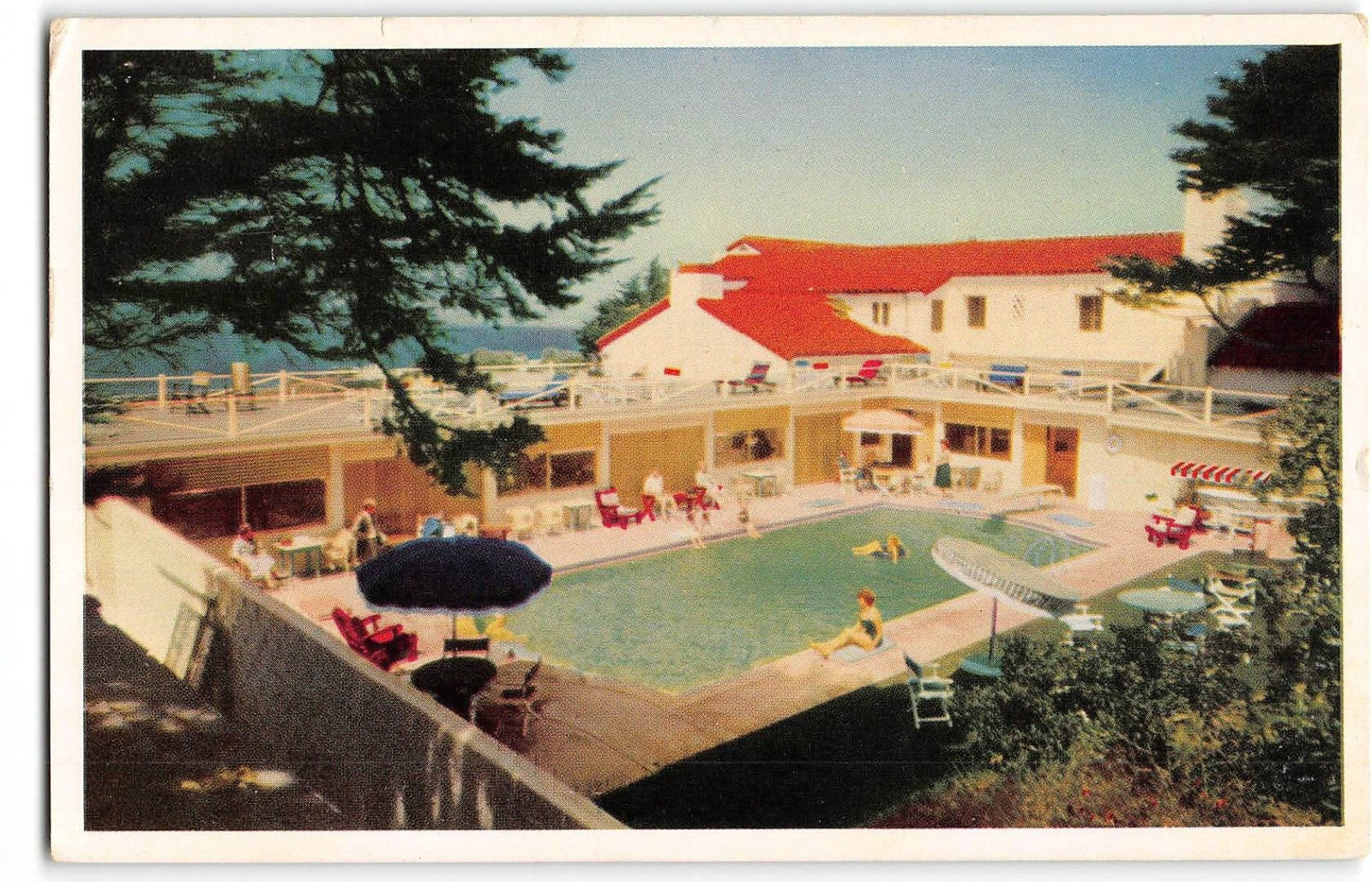 CASA DE MANANA HOTEL Swimming Pool LA JOLLA, CA Roadside 1965 Vintage ...