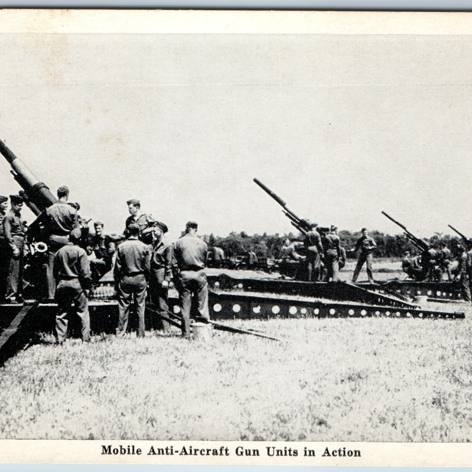 c1940s WWII Mobile Anti-Aircraft Gun Units Training Artillery Army ...