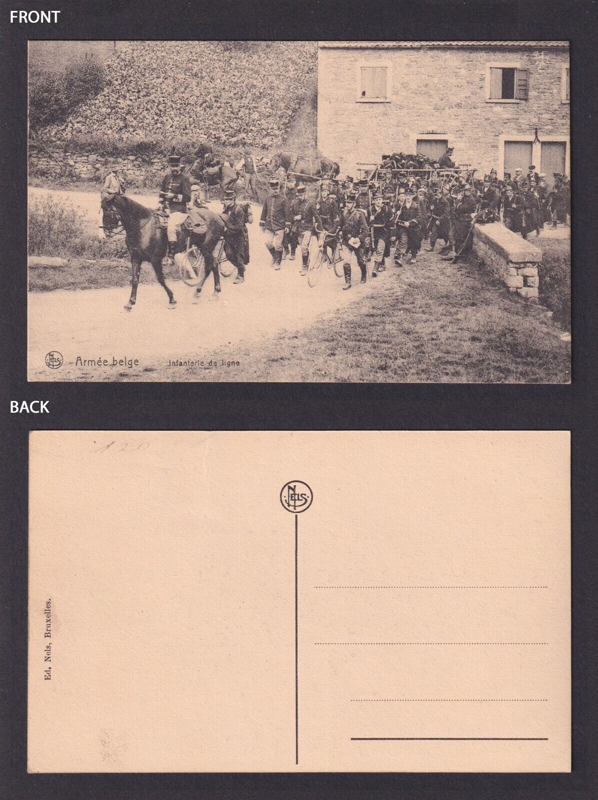 Postcard Armée Belge (Belgian Army) WWI, Line infantry | Europe ...