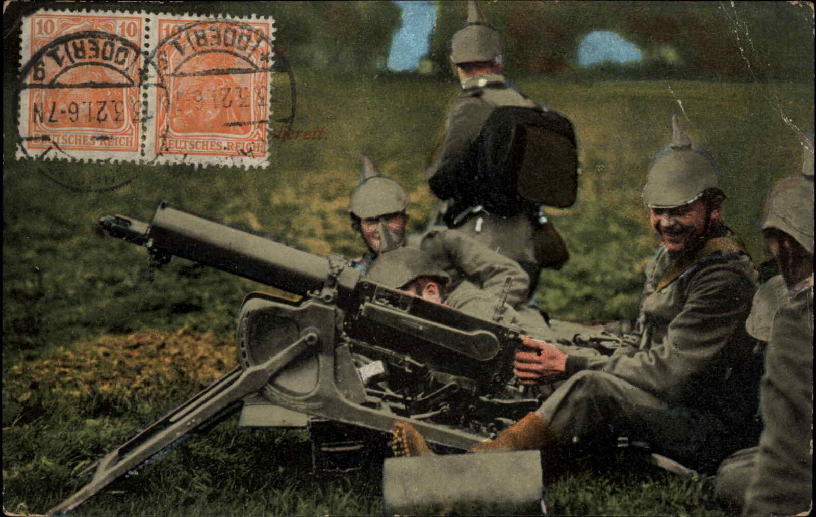 WWI Weapons Guns Artillery German Soldiers Machine Gun Hun Helmets ...