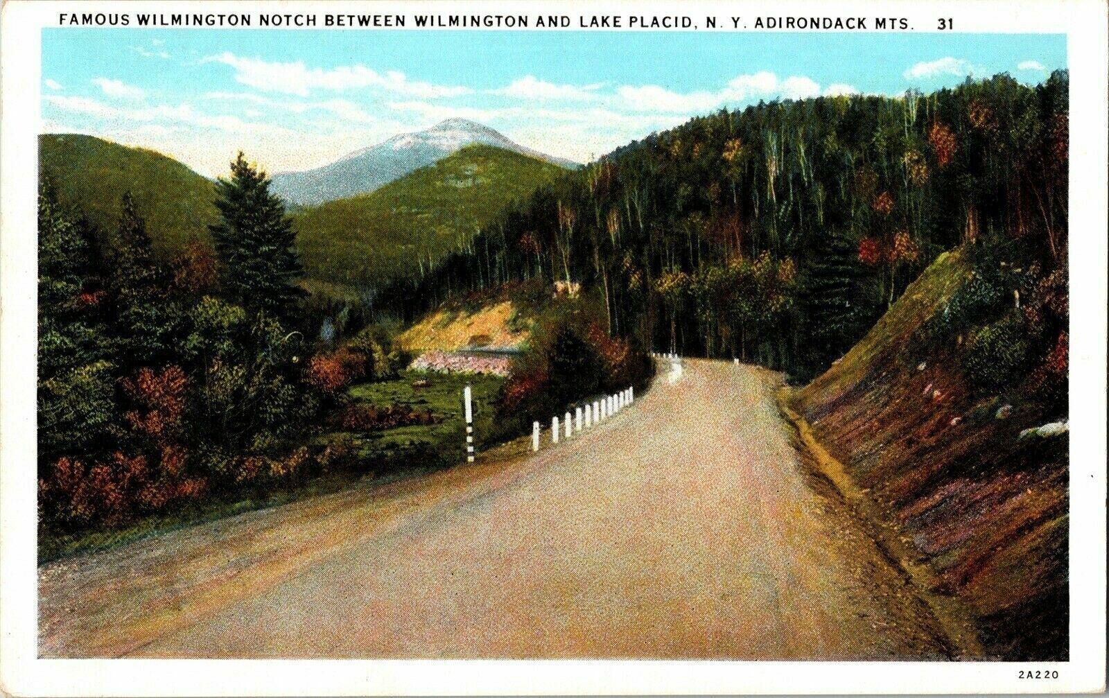 Wilmington Notch Lake Placid New York Adirondact Mts. Vintage Postcard ...