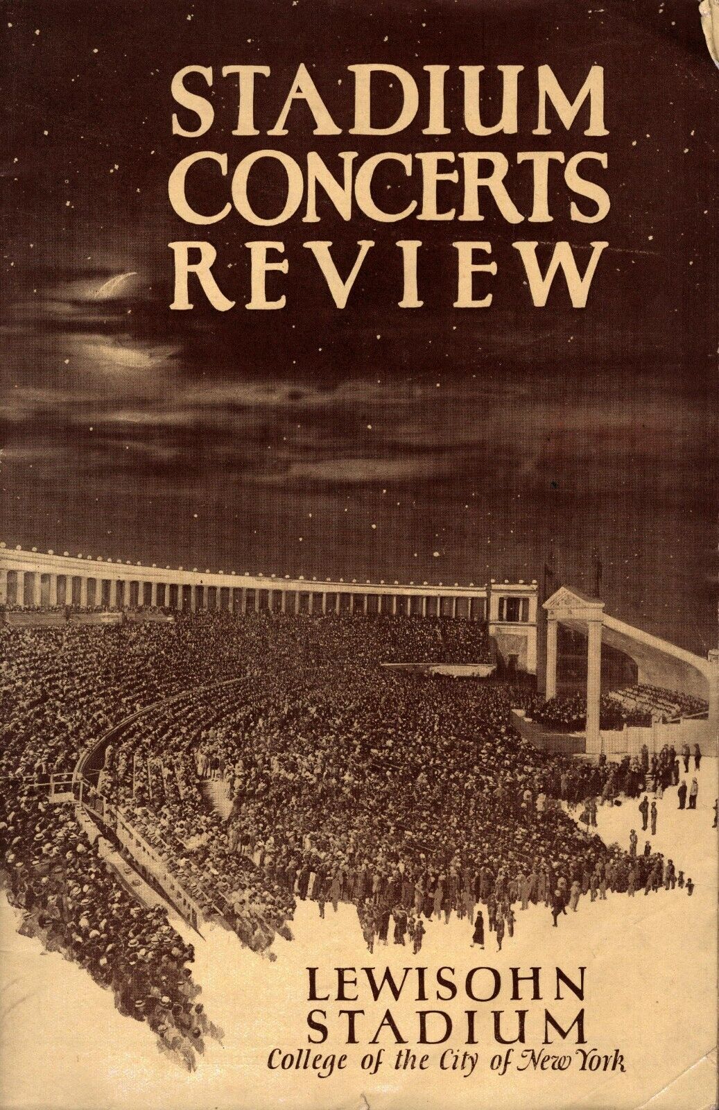 1930 Lewisohn Stadium Review College of the City of New York 9" x 6" 47 ...