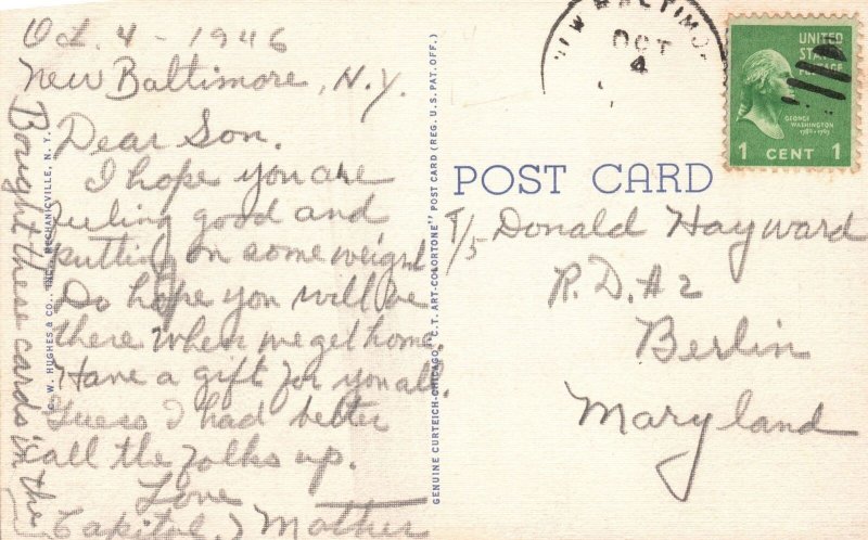 Vintage Postcard 1940's Looking Up State Street From Plaza Albany New ...