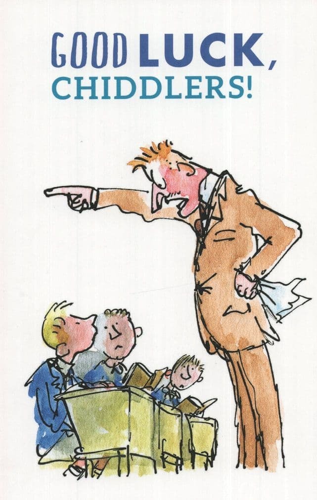 Roald Dahl Boy Book Good Luck Chiddlers Schooteacher Postcard | Topics ...