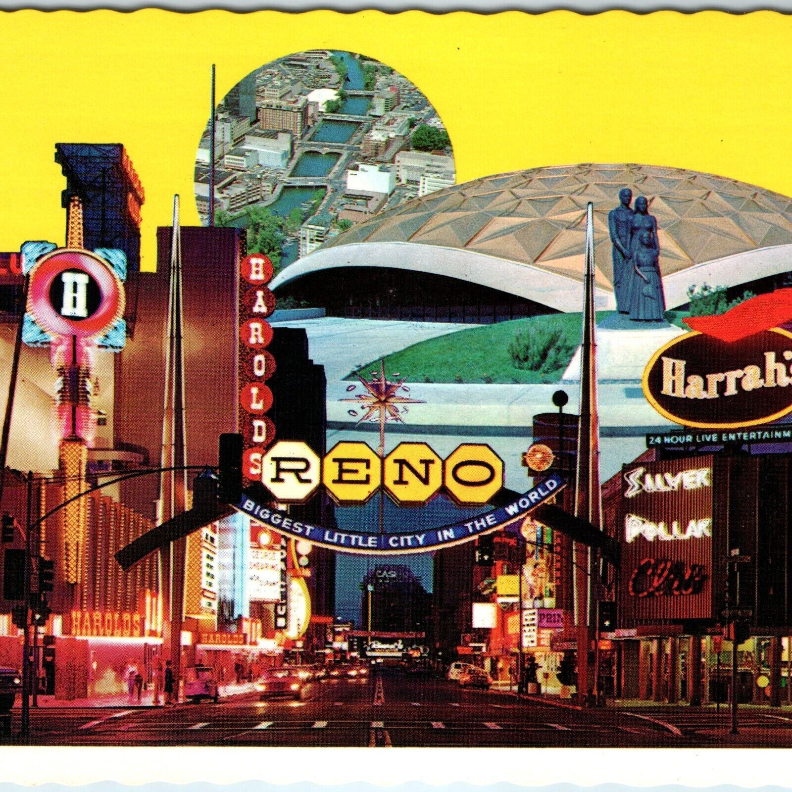 c1970s Reno, NV Downtown Arch Night Club Neon Signs Edited 4x6 PC ...