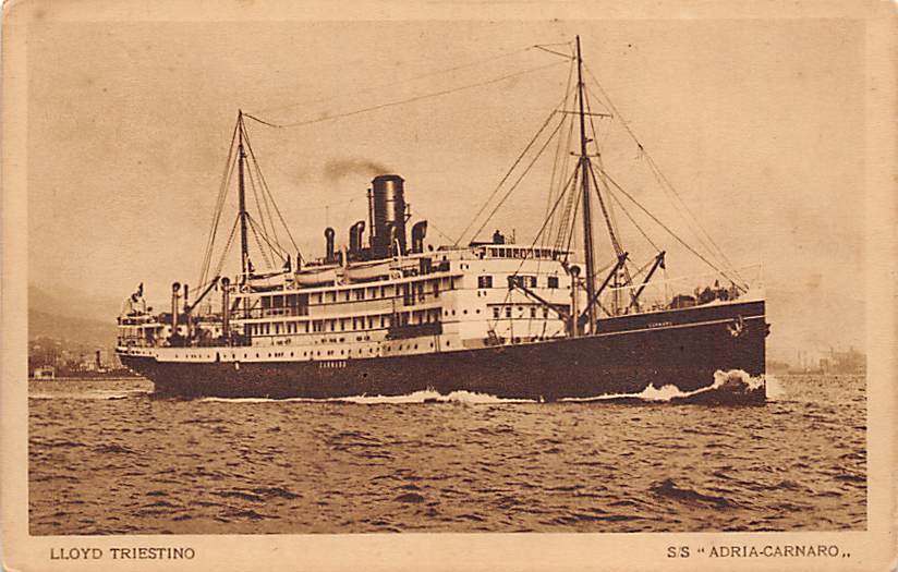 SS Adria Carnaro Lloyd Treistino Ship Line Ship | Topics - Other ...