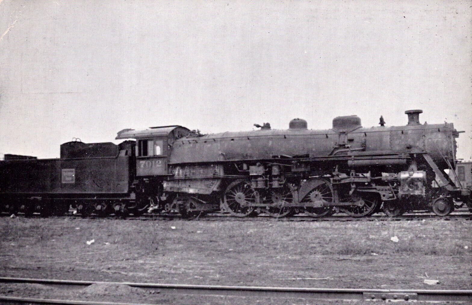 Chicago, Burlington & Quincy Railroad Postcard - Locomotive 7012 ...