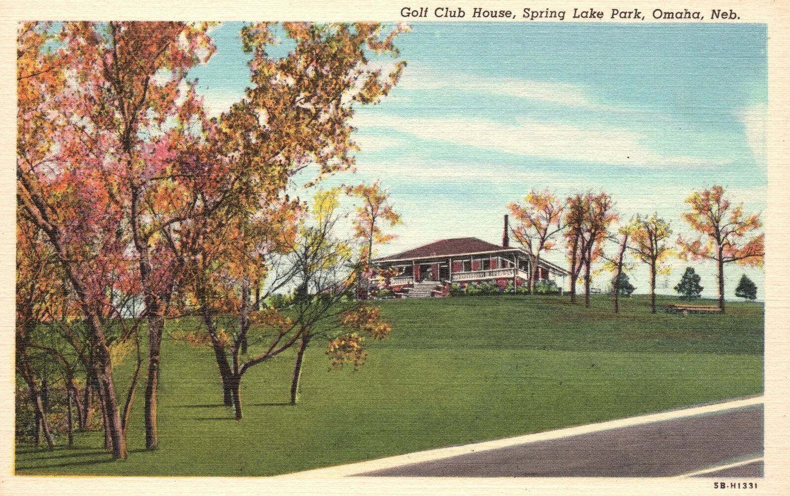 Vintage Postcard Golf Club House Spring Lake Park Omaha Nebraska NB ...