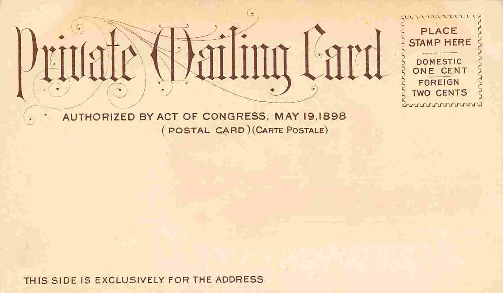 Golden Gate Park Museum San Francisco California Private Mailing Card ...