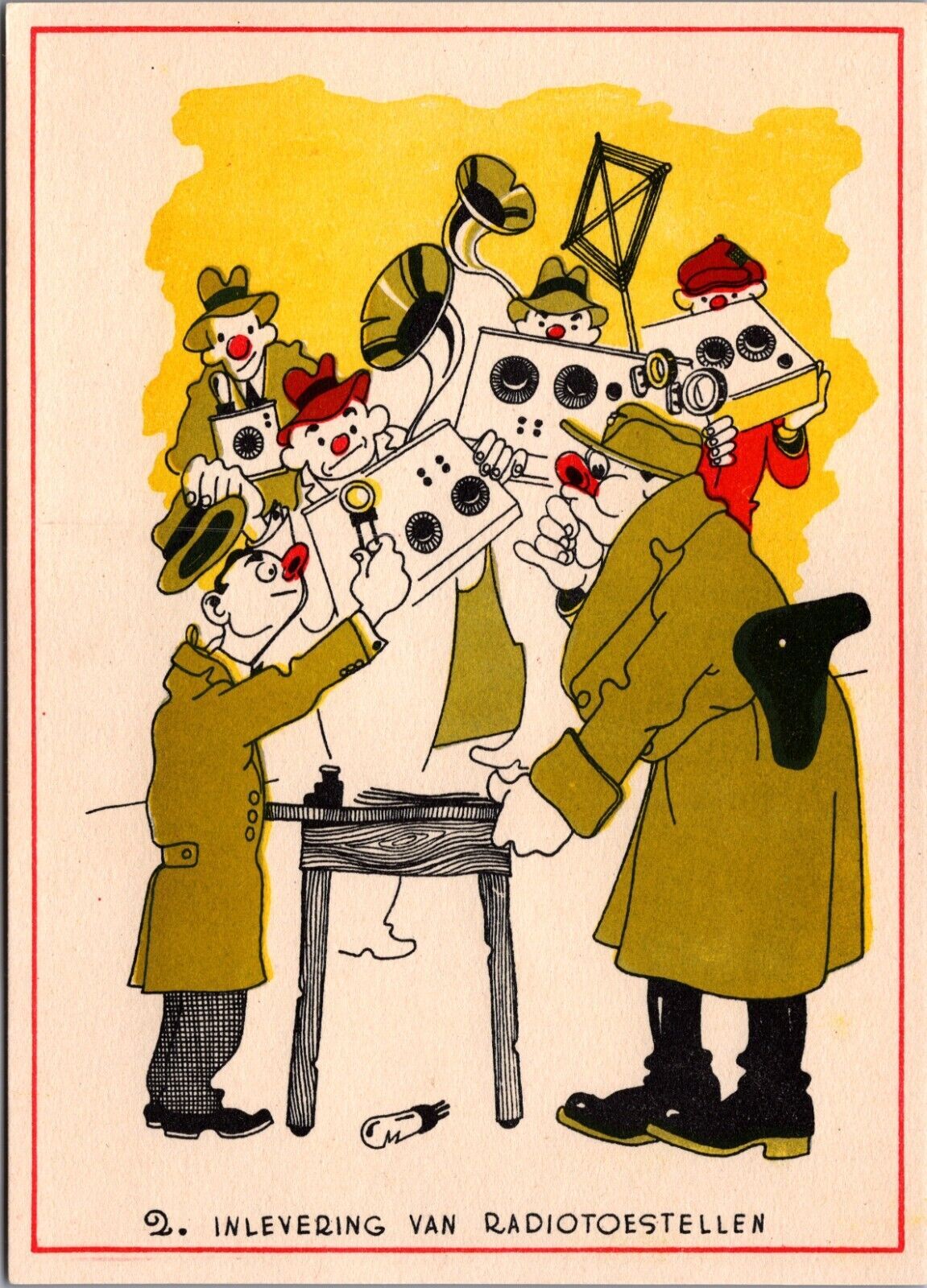 World War 2 Anti Nazi Hitler Comic Caricature WW2 Inlevering Radio BS20 ...