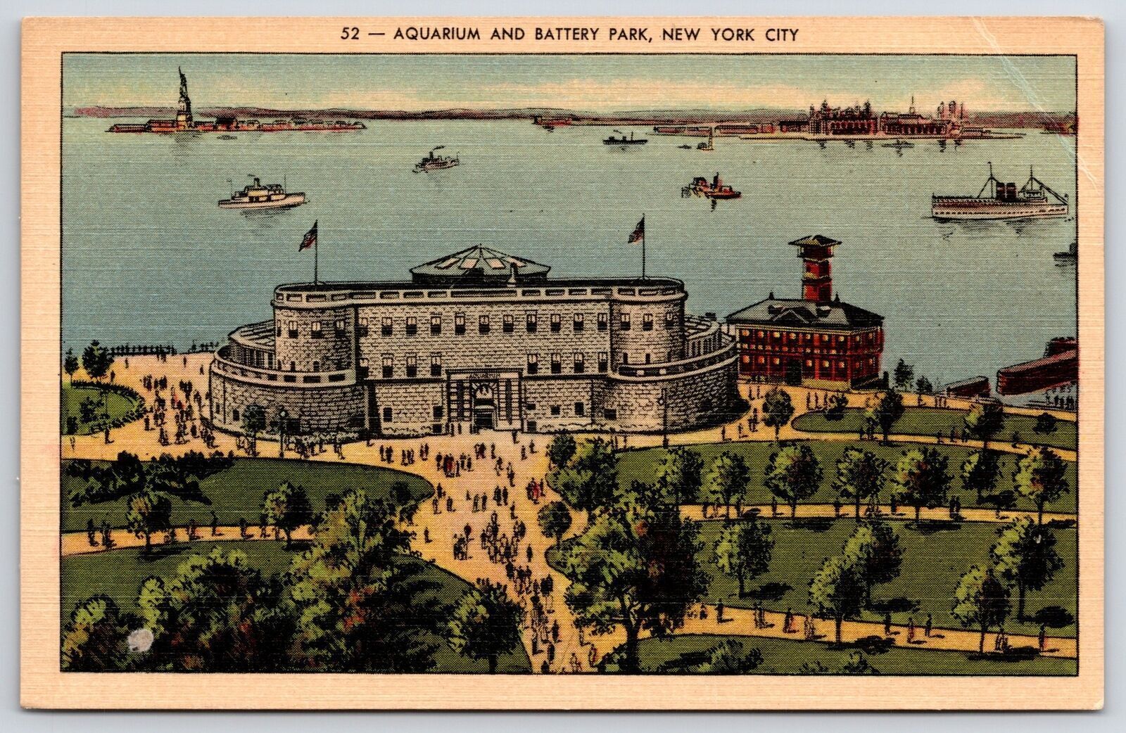 Aquarium And Battery Park New York City Grounds And Building Landmark ...