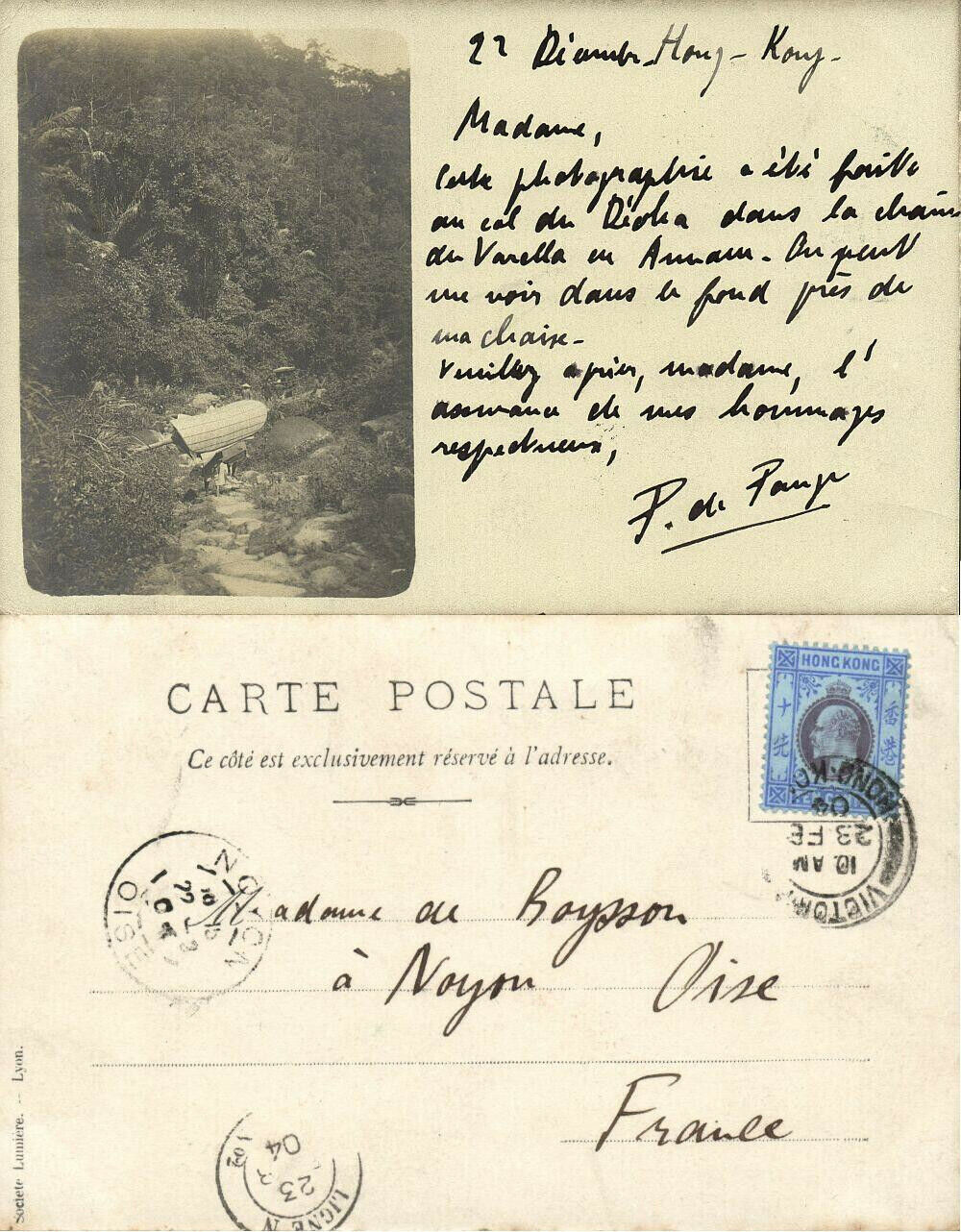 indochina, Vietnam, ANNAM, Cap Varella 1904 RPPC Postcard Hong Kong ...