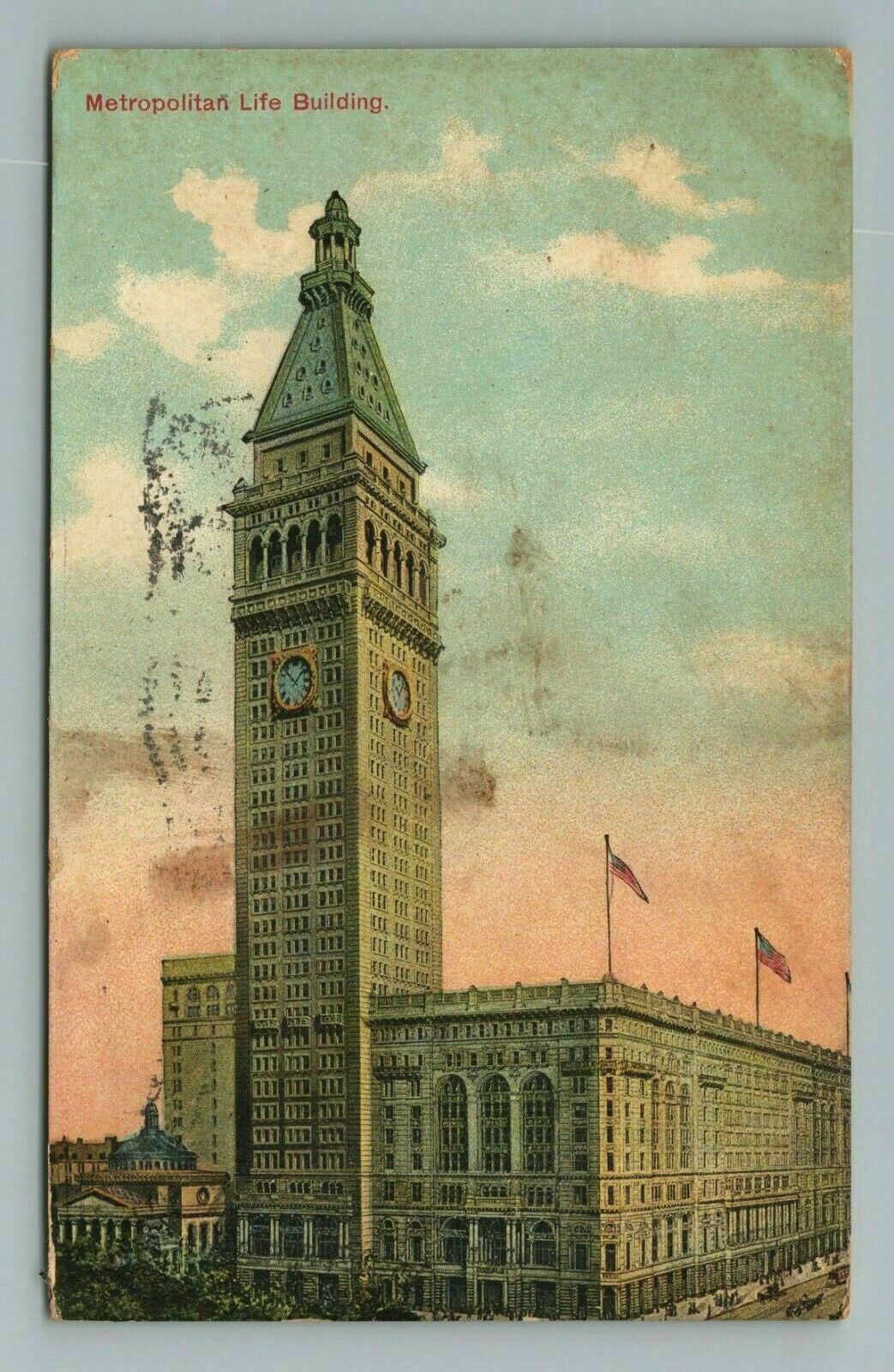1909 Metropolitan Life Building Clock Tower NY New York City Postcard ...