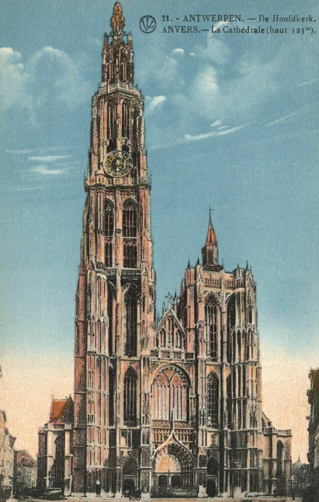 Vintage Postcard 1910's Antwerpen De Hoofdkerk Anvers La Cathedrale ...