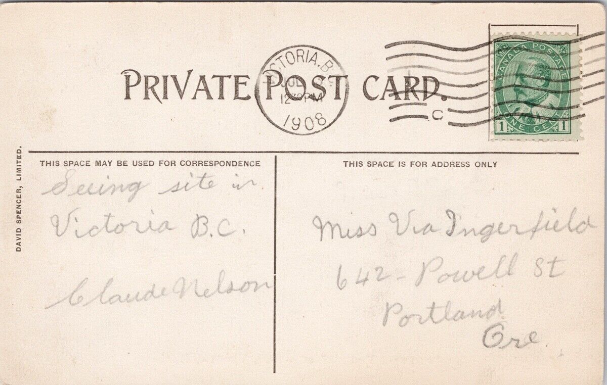 Victoria BC SS 'Princess Victoria' Ship Wharf Harbour David Spencer ...