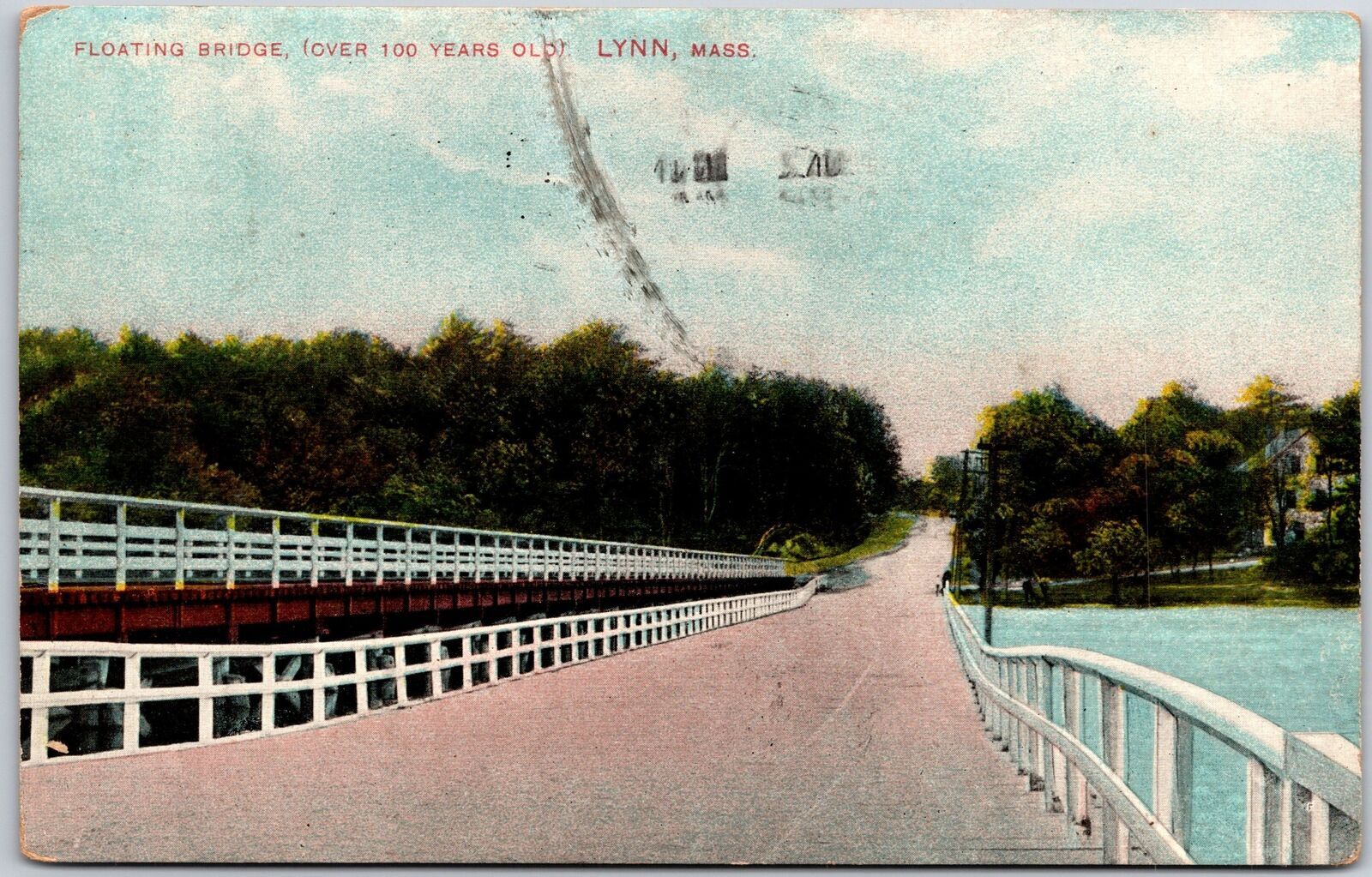 1910's Lynn Bridge Over 100 Years Old Massachusetts Highway View Posted ...