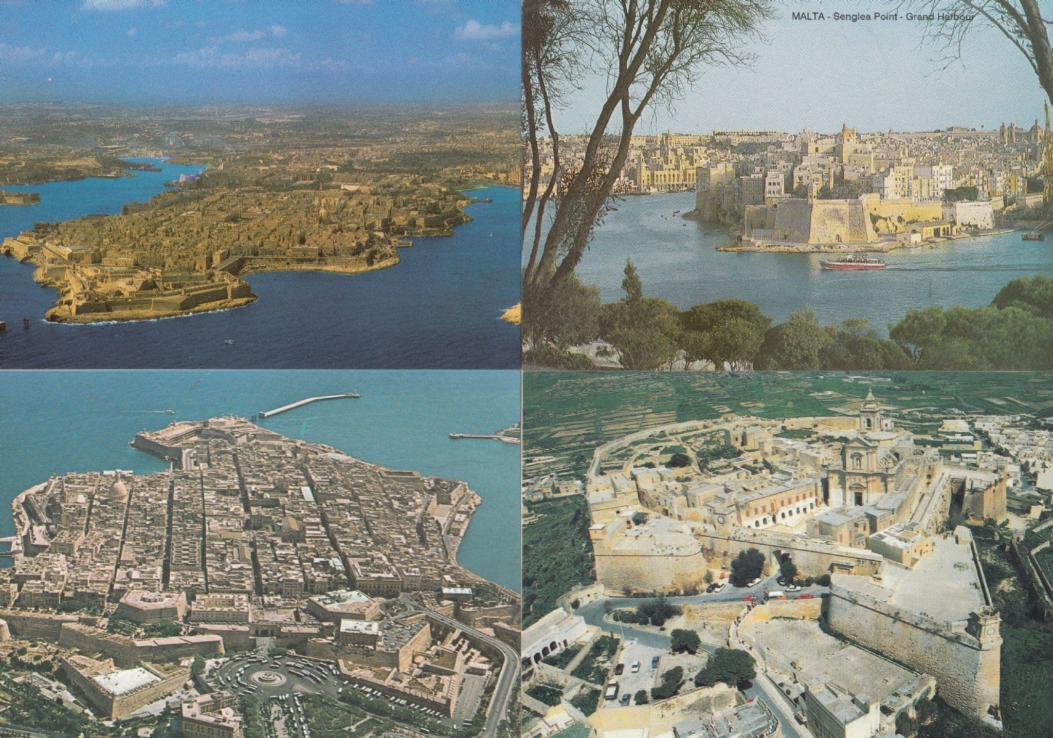 Malta Aerial View 4x Spectacular 1980s Birds Eye Postcard s | Europe ...