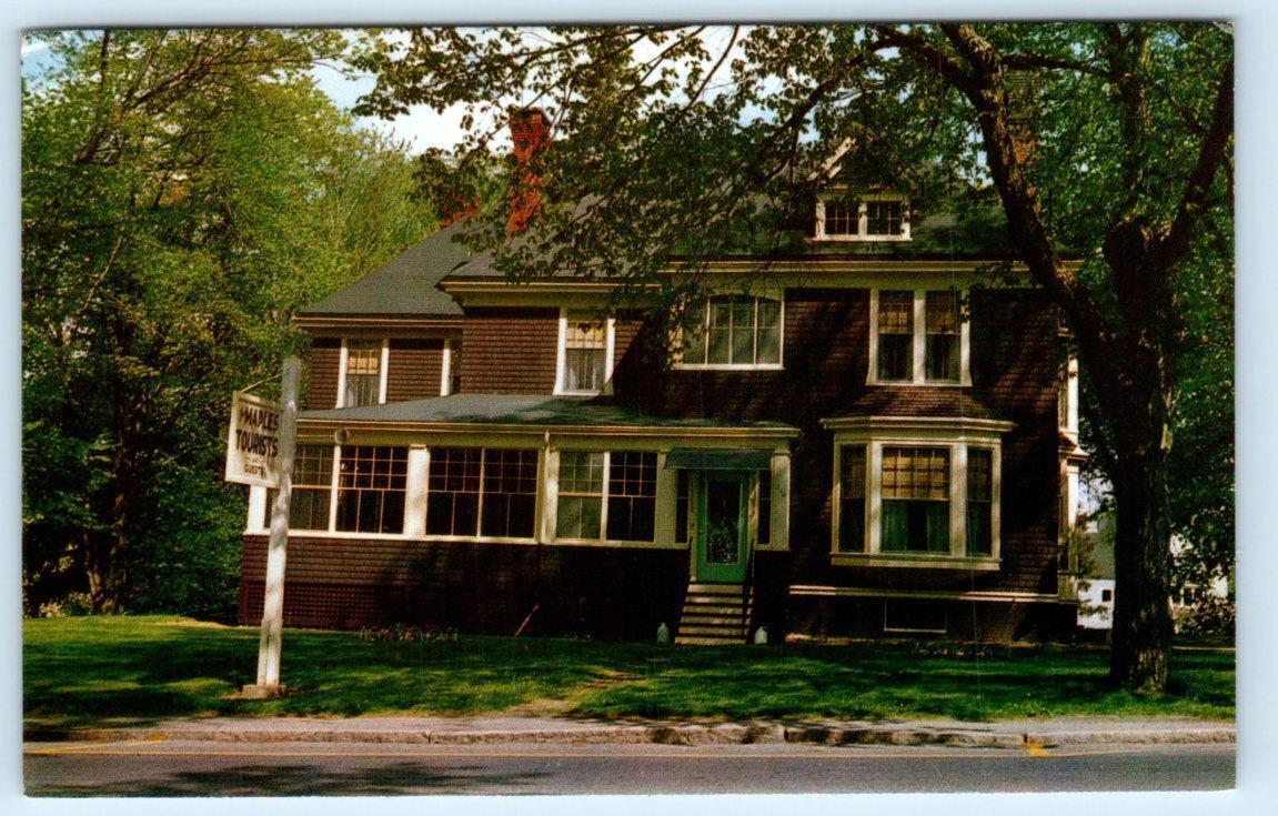 2 Postcards ELLSWORTH, Maine ME ~ MAPLES TOURIST HOME & Hancock House ...