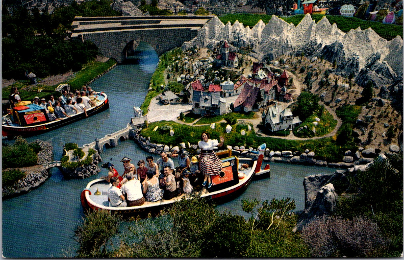 Disneyland Storybook Land Pinocchio Village boats birdseye view vtg ...