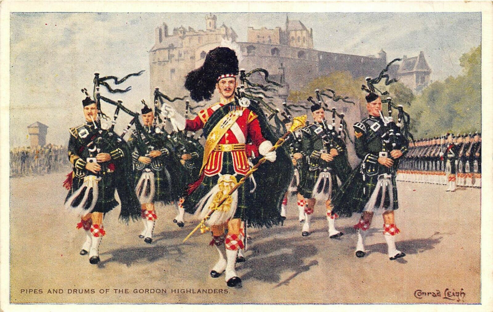 Scotland 1920s Postcard Regimental Pipe Band Series Gordon Highlanders | Europe - United Kingdom ...