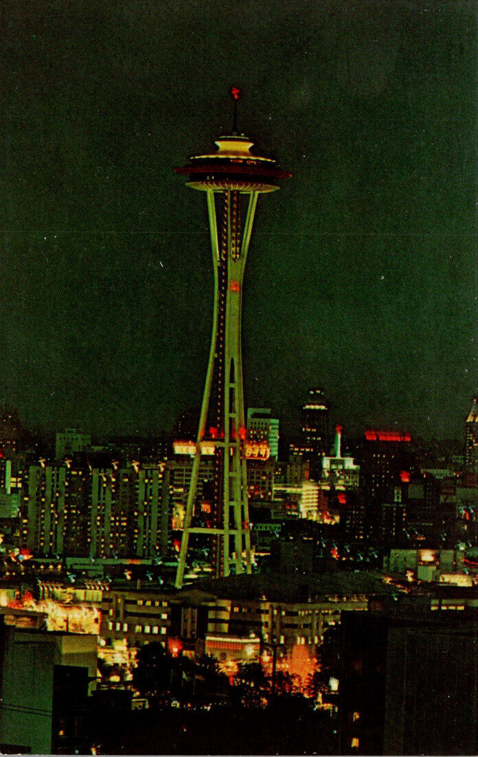 Washington Seattle The Space Needle At Night | United States ...