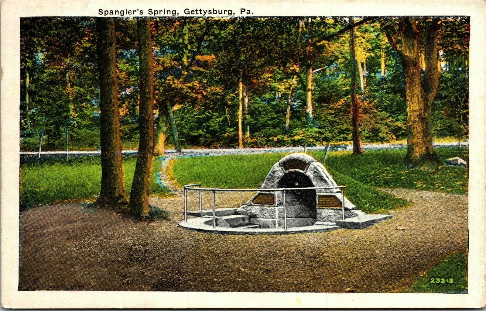 Vtg Gettysburg PA Sprangler's Spring Civil War Battlefield Water 1910s ...