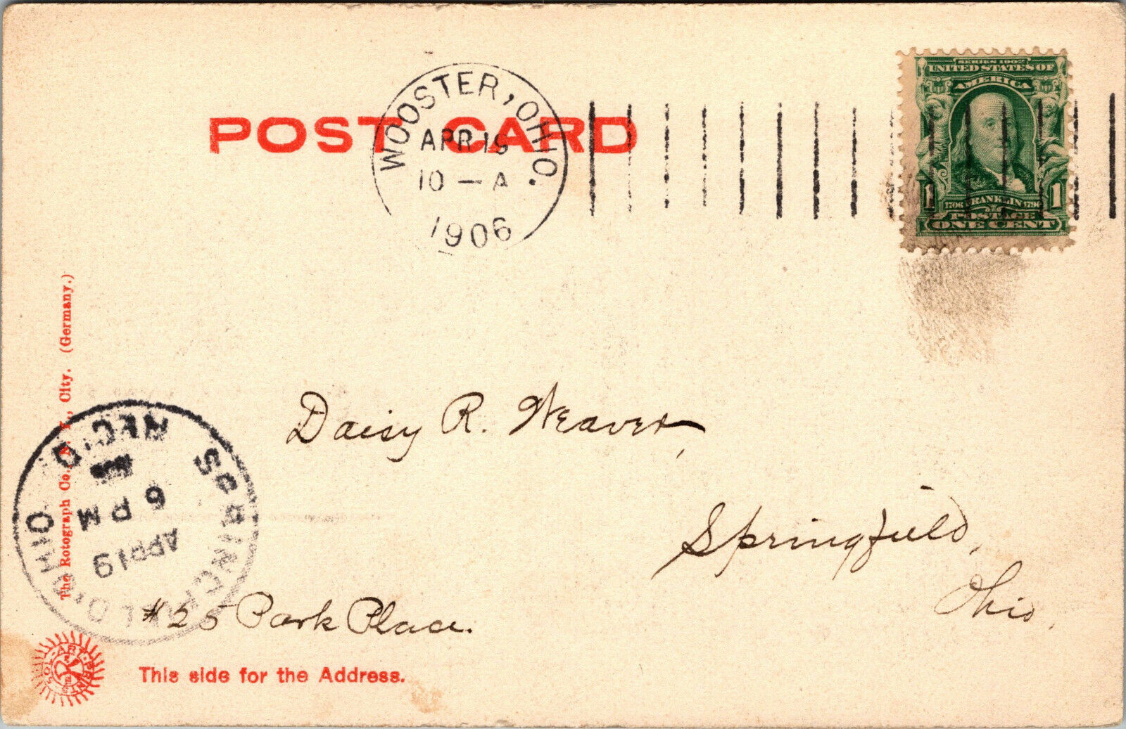 Vtg 1905 University of Wooster Kauke Hall Wooster Ohio OH Rotograph ...