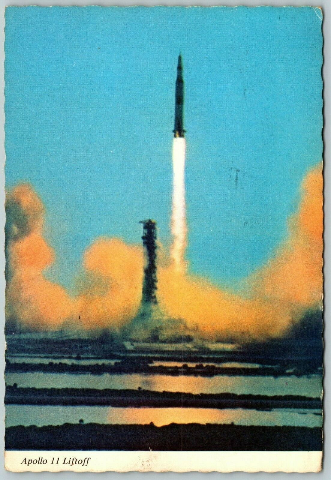 Liftoff of Apollo 11 Moon Landing, Kennedy Space Center, 1969, FL ...