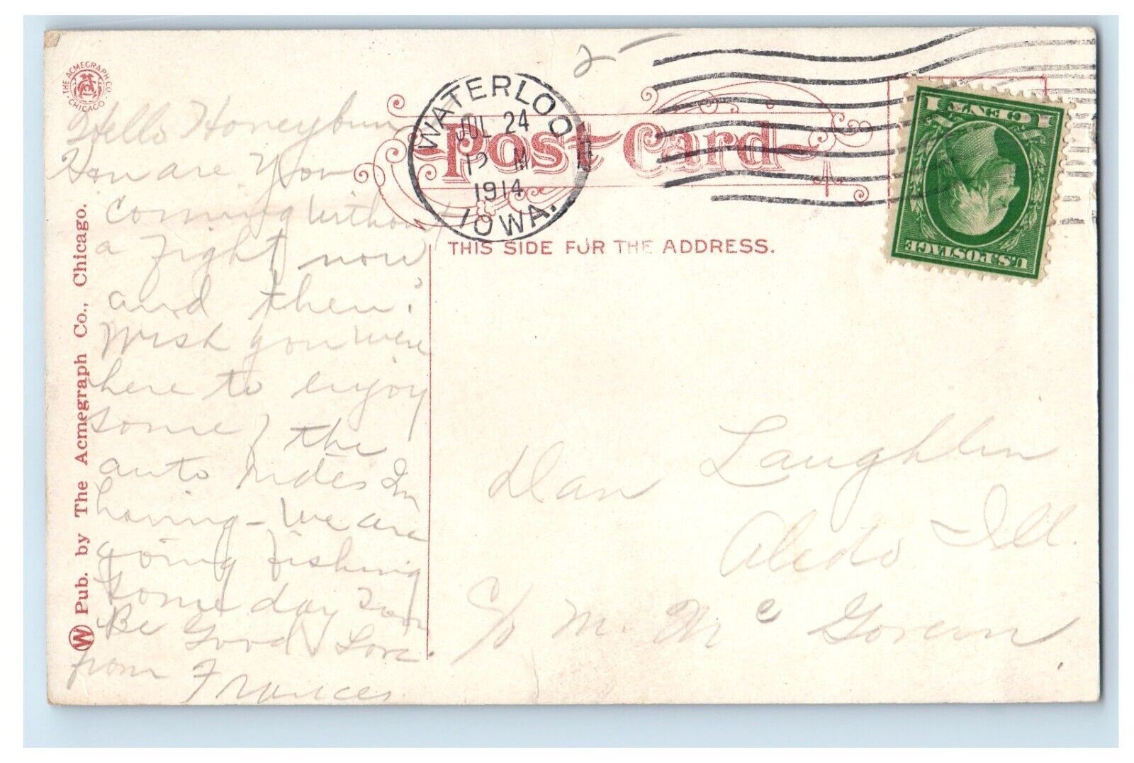 1914 View OfTwin Bridge At Electric Park Waterloo Iowa IA Antique ...