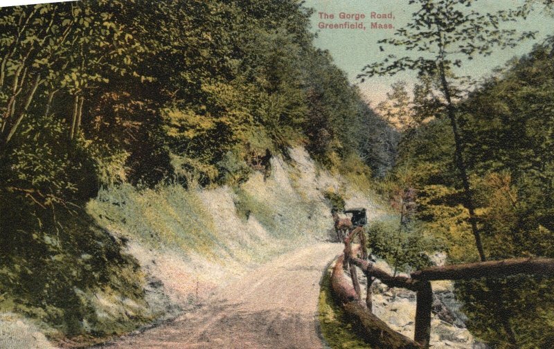 Vintage Postcard 1913 The Gorge Road Mountain Trail Greenfield ...