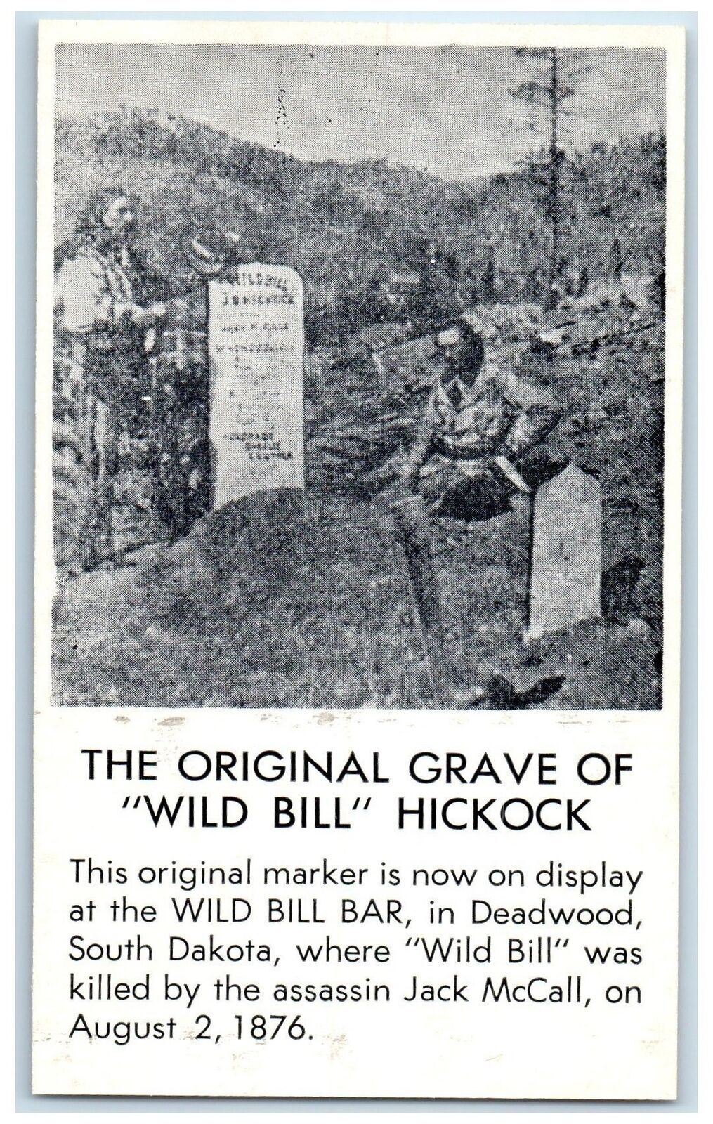 c1960s The Original Grave Of Wild Bill Hickock Deadwood SD Unposted ...