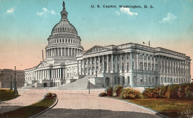 Vintage Postcard 1910's U.S. Capitol Building Washington D. C. District ...