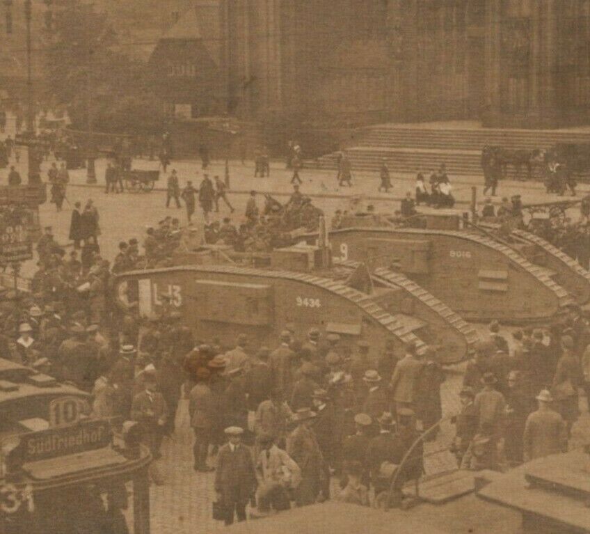 1919 German Tanks Cologne Allies Occupied Censor Stamp LT RAF WW1 WWI ...