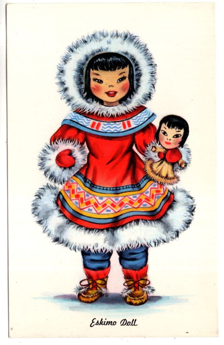 Eskimo Doll with Doll in Costume, Dolls of Many Lands, Indigenous ...